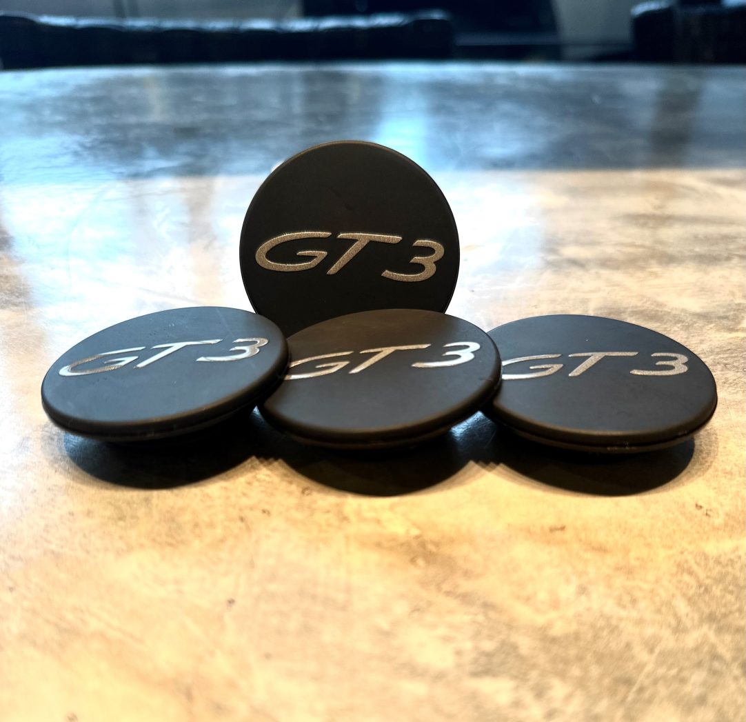 Genuine Wheel Caps Black Matte GT3 Porsche 911 Center Lock Center Hub ...